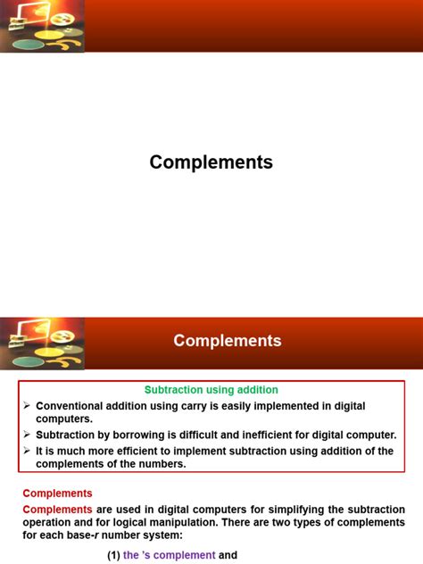 Lecture On Complements Pdf Subtraction Numbers