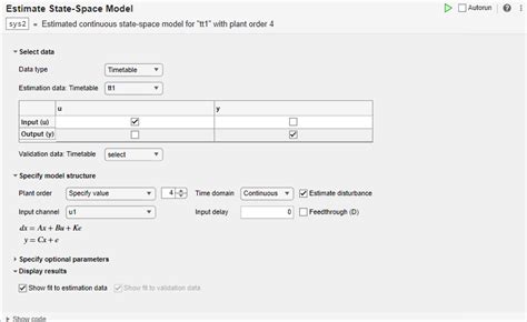 Estimate State Space Model Estimate State Space Model Using Time Or