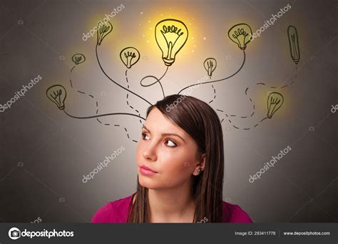 Girl With Design Thinking Concept Stock Photo Ra2studio 283411778