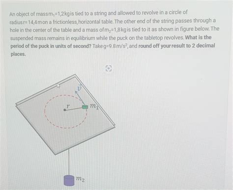 Solved An Object Of Mass M1 1 2 Kg Is Tied To A String And