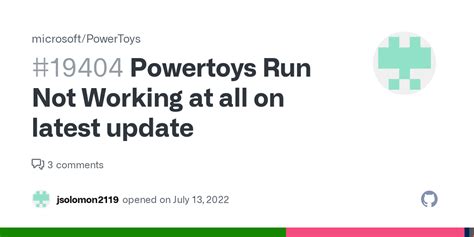 Powertoys Run Not Working At All On Latest Update · Issue 19404