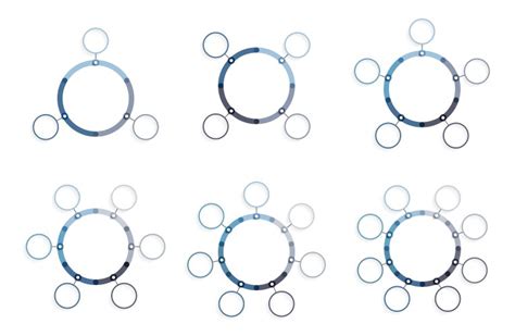 Circle Diagram Six Elements Royalty Free Vector Image