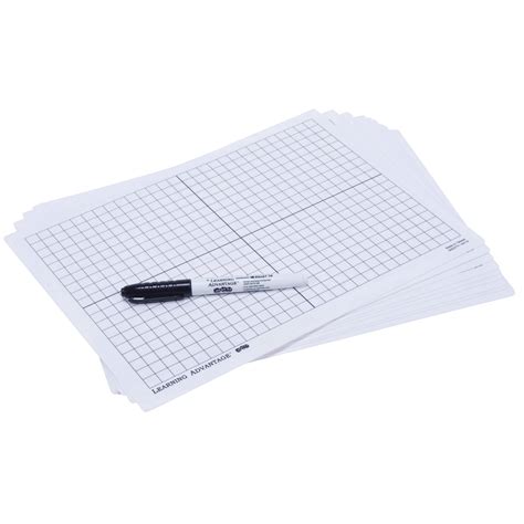 Learning Advantage X Y Axis Dry Erase Grid Boards Set Of 10