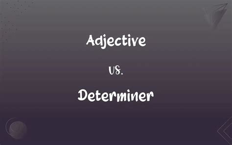 Adjective Vs Determiner Whats The Difference