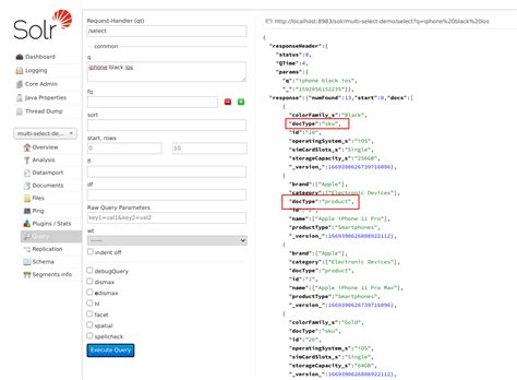 multi select facet with solr vue and go