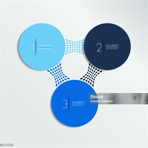 3 Elements Scheme Diagram Three Connected Circles Infographic Template