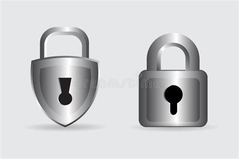 Collection Of Padlock Vector Illustration Background Realistic Padlock