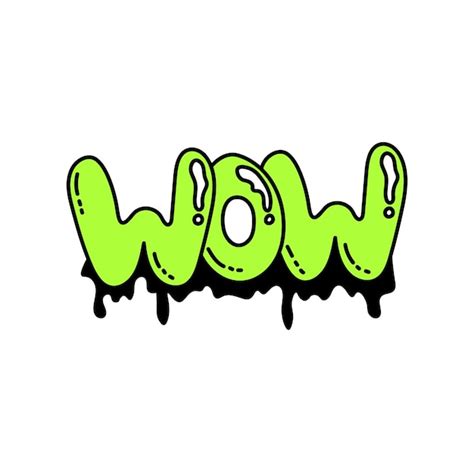 Wow Las Letras De Graffiti Vector Premium