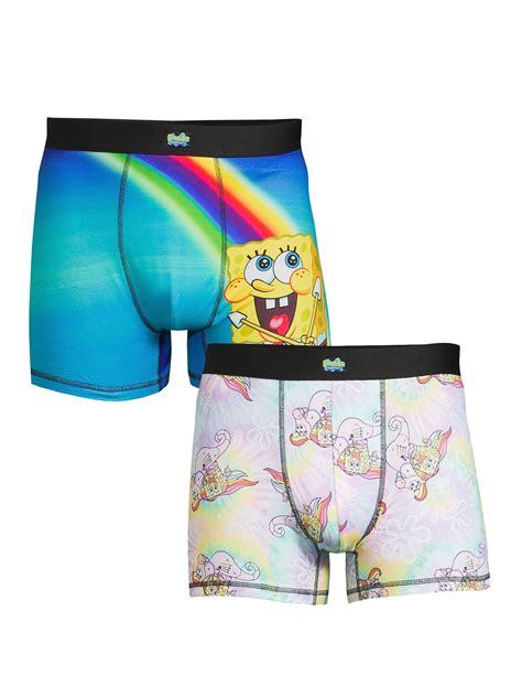 Spongebob Squarepants Mens Boxer Briefs 2 Pack Sizes S 2xl