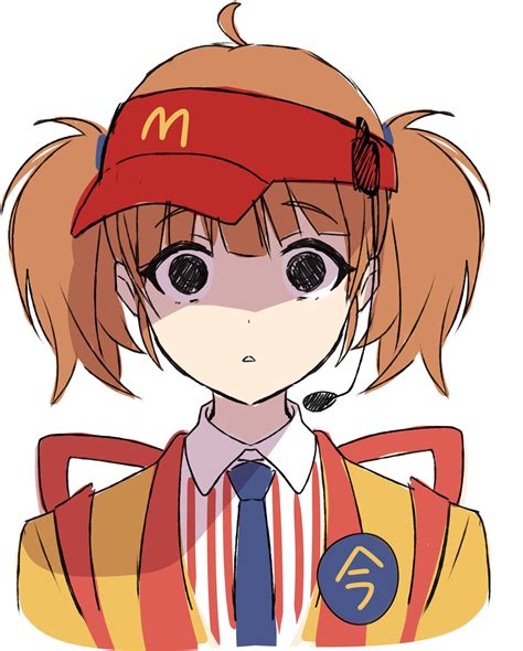 Derori Imadake Dabuchi Tabemi Mcdonalds Absurdres Commentary Highres 1girl