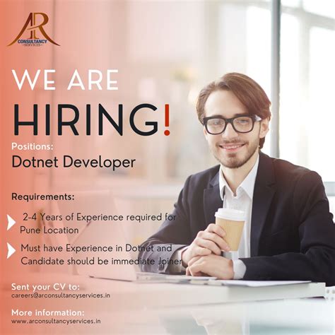 Ar Consultancy Services On Linkedin Dotnetdeveloper Jobopportunity Punejobs Careergrowth