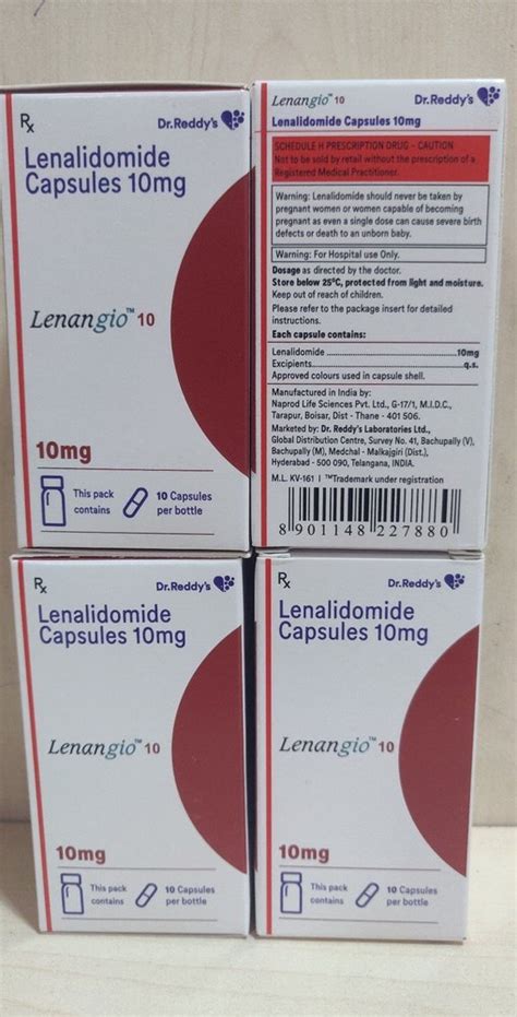 Lenalidomide Capsules 10mg Packaging Type Box 10 Capsule At Rs 1013