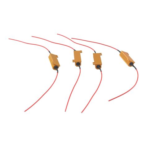 4pcs 50w 6 Ohm Load Resistor Decoder For Fix Led Bulb Fast Hyper Flash
