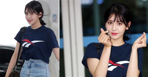 전소미 공항패션 복고 아이템 명품백 스타일리시해