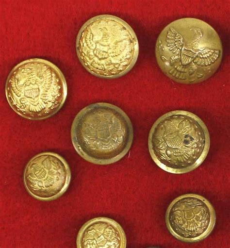 24 Antique Military Buttons