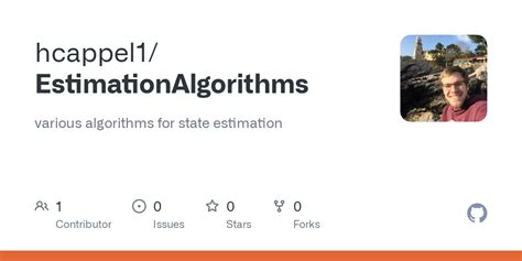 Github Hcappel Estimationalgorithms Various Algorithms For State Estimation