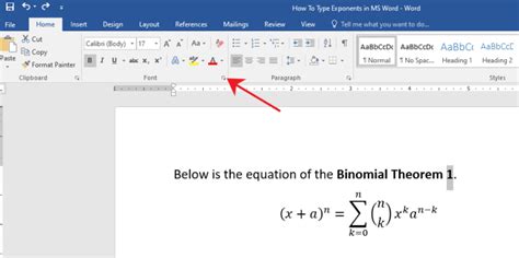 How To Type Exponents In MS Word OfficeBeginner