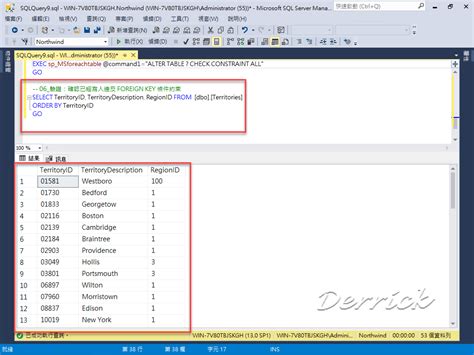 德瑞克：sql Server 學習筆記 Sql Server ：全部停用 Disable 資料庫內的 Foreign Key 條件約束