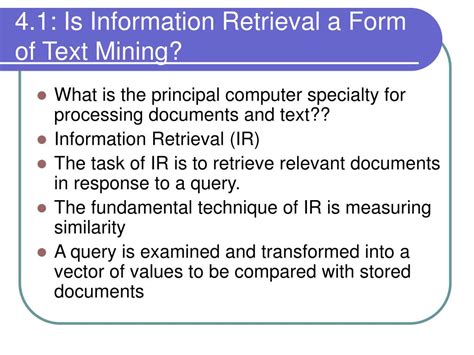 Ppt Ch 4 Information Retrieval And Text Mining Powerpoint Presentation Id 3221498