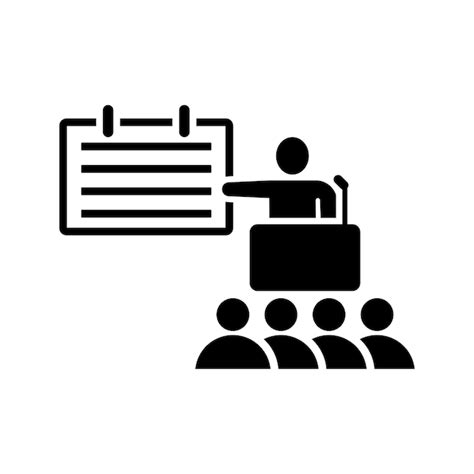 Premium Vector Class Lecture Icon Black Vector