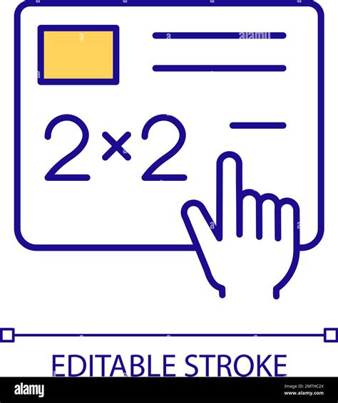 Mathematical Task Solving Rgb Color Icon Stock Vector Image And Art Alamy