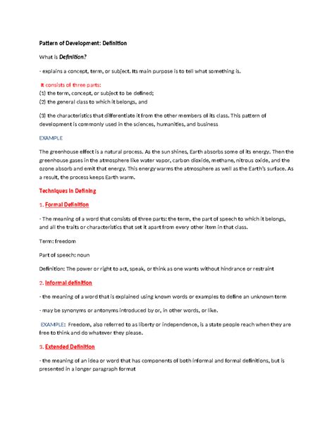 Definition Pattern Of Development Pattern Of Development Definition
