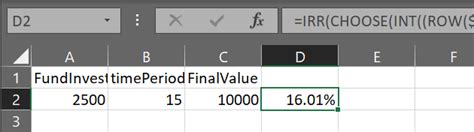 Vba Need Help In Calculating IRR Using Custom Function In Excel Stack Overflow