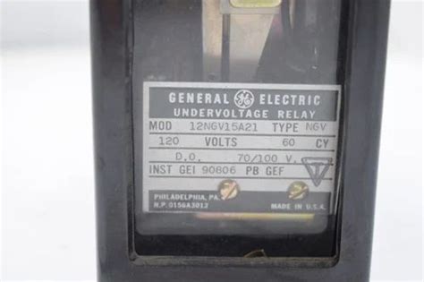 Genral Electric 12ngv15a21 Under Voltage Relay At Rs 999 Piece Undervoltage Relay In Bhavnagar