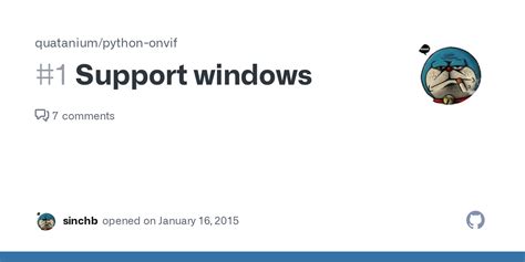 support windows · issue 1 · quatanium python onvif · github