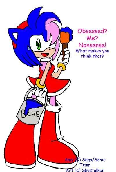 You Really Look Great With The Color Blue On Amy Rose Sonic