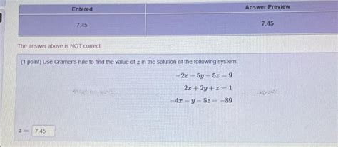 Solved The Answer Above Is NOT Correct Point Use Chegg