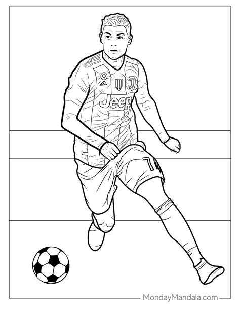 Ronaldo Soccer Colouring Pages