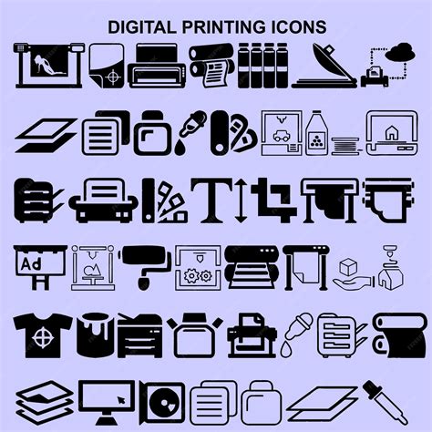 Premium Vector Set Of Digital Printing Vector