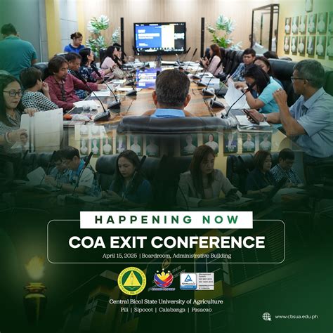 Central 𝐇𝐀𝐏𝐏𝐄𝐍𝐈𝐍𝐆 𝐍𝐎𝐖 Coa Exit Conference April 15 2025 Boardroom Administrative