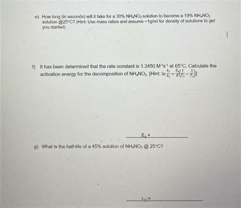 Solved For The Following Reaction Experiments Have Been Chegg Com