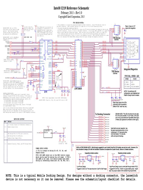 Intel Ethernet Connection I219 Reference Schematic Rev1 0 Pdf