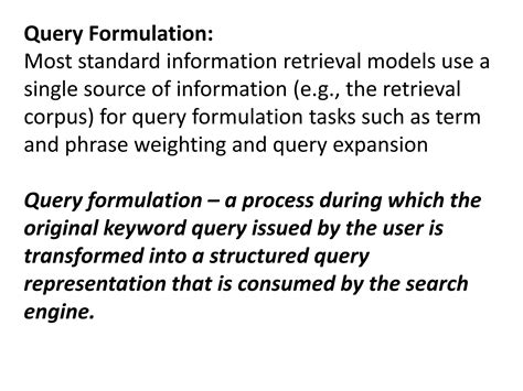 Query Formulation Process Pptx
