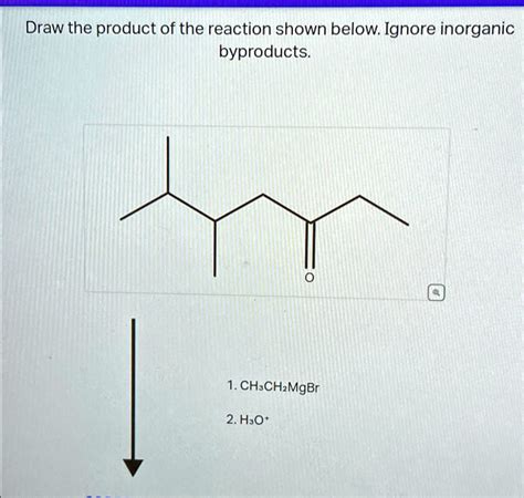 SOLVED: Draw the product of the reaction shown below. Ignore inorganic byproducts. 1 CH(3)CH(2 ...