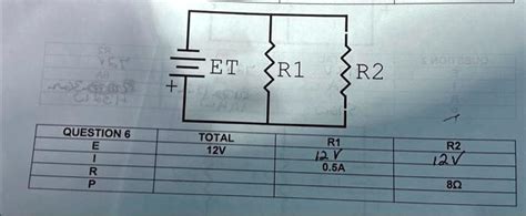 solved paralell resistive circuitsolve for the missing values ett r1