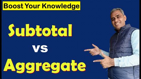 Subtotal Vs Aggregate Function Subtotal Vs Aggregate Formula Excel Tutorial Youtube