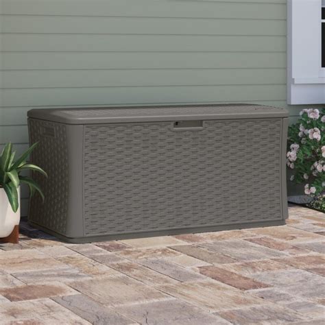 Suncast Oregon 507l Outdoor Storage Box Stone Grey Pure Garden