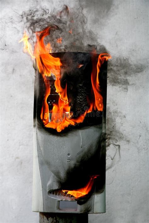 Burning Computer Case Royalty Free Stock Photos Image