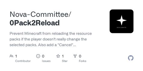 Github Nova Committee Pack Reload Prevent Minecraft From Reloading The Resource Packs If The