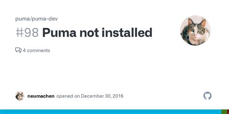 puma not installed · issue 98 · puma puma dev · github