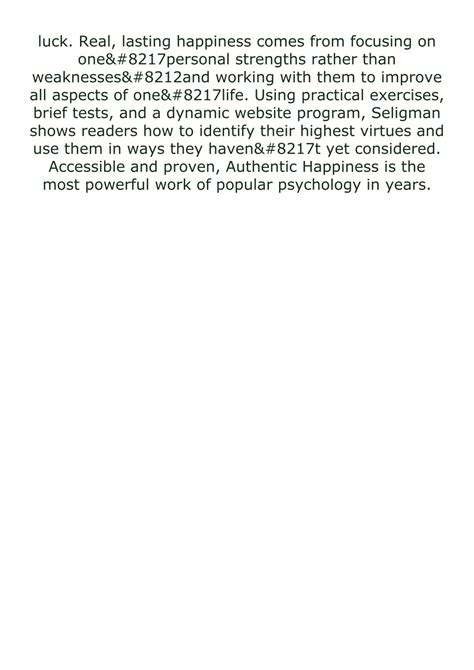 Ppt Authentic Happiness Using The New Positive Psychology To Realize