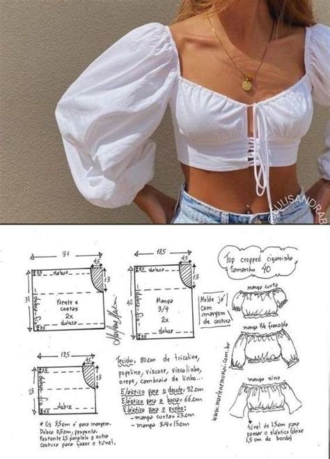 Pin De Diana En Patrones Blusas De Moda Patrones Patrón De Costura