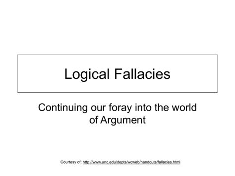 Logical Fallacies