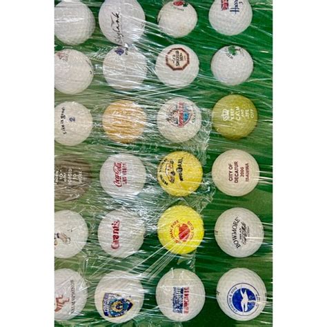 60 Mounted Collectors Golf Balls Consisting Of 6 Us Open Golf Balls 7