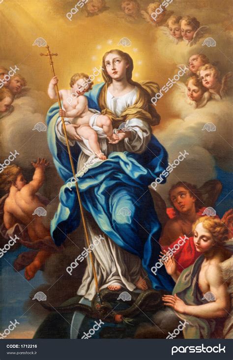 ماترا ایتالیا 7 مارس 2022 نقاشی مدونا به عنوان مفهوم پاک در کلیسای
