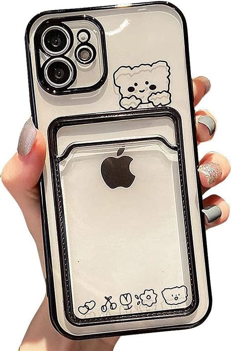 Compatible With Iphone Casecute Kawaii Bunny Bear Clear Credit Card